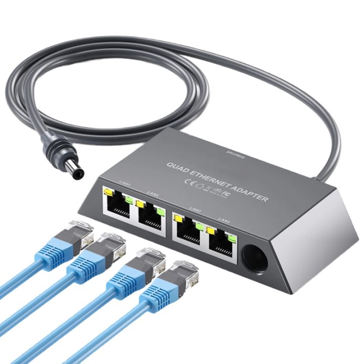 Yours MO-4 Port for Wired External Network Fast Stable Ethernet Adapter ...