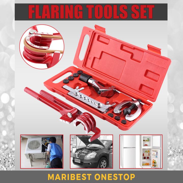 11pcs Pipe Flaring Swaging Tool Set Tube Cutter Flare Repair Aircond ...