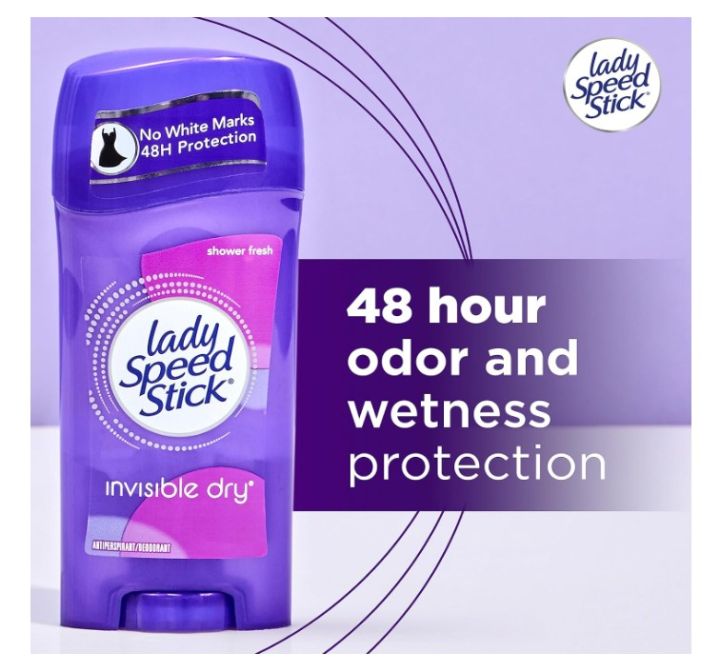 Lady Speed Stick Invisible Dry Antiperspirant Deodorant, Shower Fresh ...
