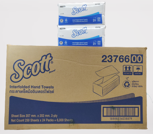 New Arrival SCOTT Interfold Hand Towel 2 Ply Economy กระดาษเช็ดมือแบบ ...