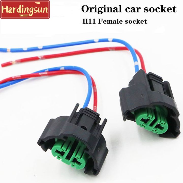 Hardingsun 2pcs H11 Original Type Headlight Bulb Socket Female Adapter ...
