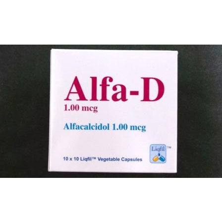 Alfa-D Alfacalcidol Vitamin D 1mcg 10's (Exp: August 2025) One Alpha ...