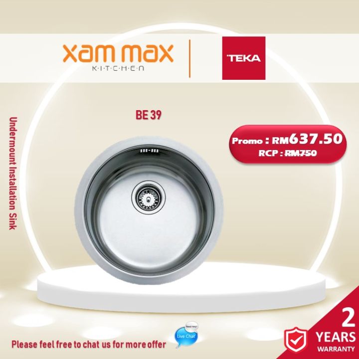 (Authorized Dealer) Teka Undermount Stainless Steel Sink BE 39 / One ...