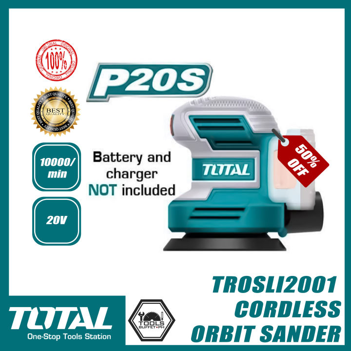 TOTAL TROSLI2001 CORDLESS ORBIT SANDER | Lazada PH