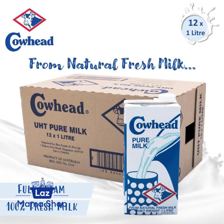 Cowhead UHT Pure Milk 1L - Case (Laz Mama Shop) | Lazada Singapore
