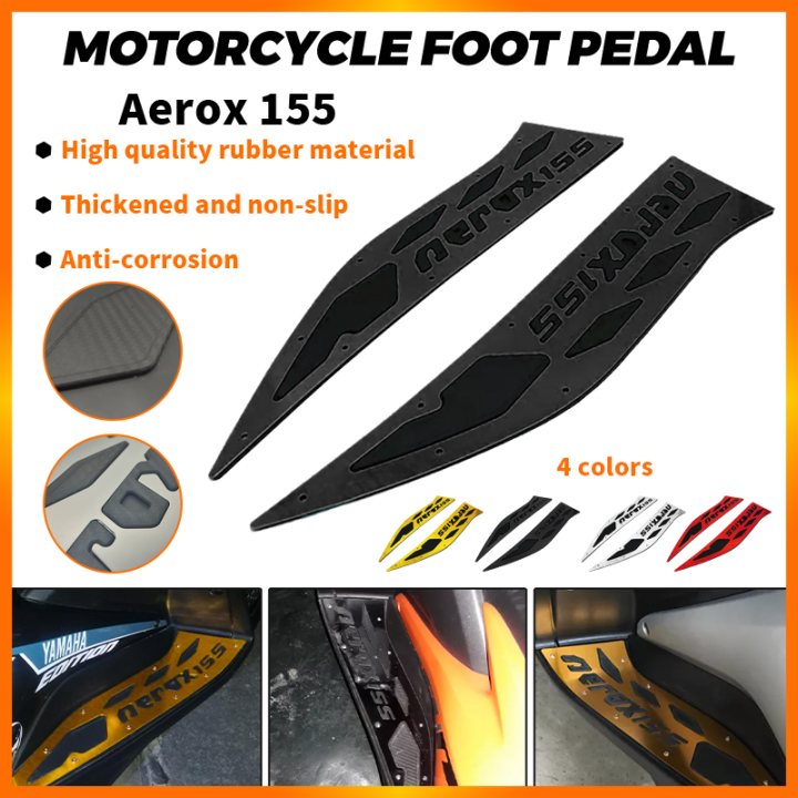 E&M Aerox 155 V1 Matting Footboard with Carbon Complete Bolts And Nuts ...