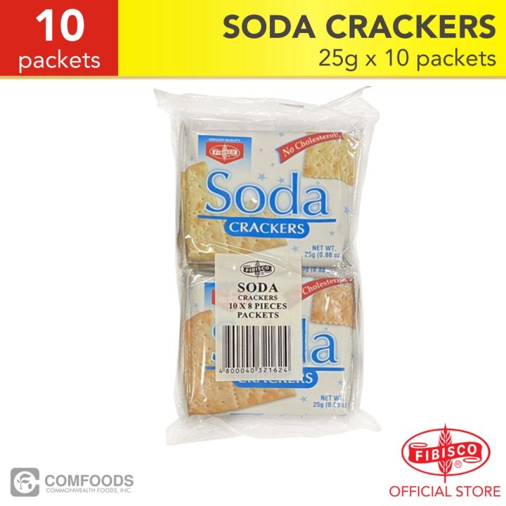 FIBISCO Soda Crackers 25g x 10 Packets | Lazada