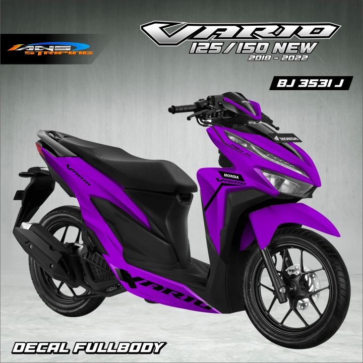 BJ 3531-STIKER MOTOR FULL BODY CUSTOM TERBARU VARIO 125-STIKER MOTOR VARIO 2018 SAMPAI 2022 NEW ...