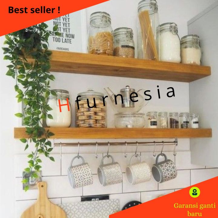 RAK DINDING MINIMALIS RAK FLOATING SHELF AMBALAN DINDING KAYU RAK ...