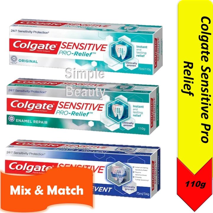 Colgate Sensitive Pro Relief Toothpaste, 110g[Mix} | Lazada Singapore