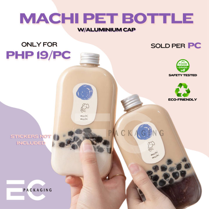 EC Machi Pet Plastic Bottle 400ML 500ML Capacity W/Aluminum Cap For ...