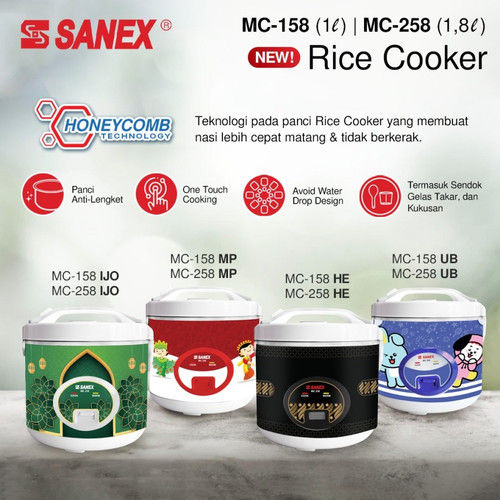 SANEX Rice Cooker Magic Com MC158 Kapasitas 1 Liter / Mejikom Kecil ...