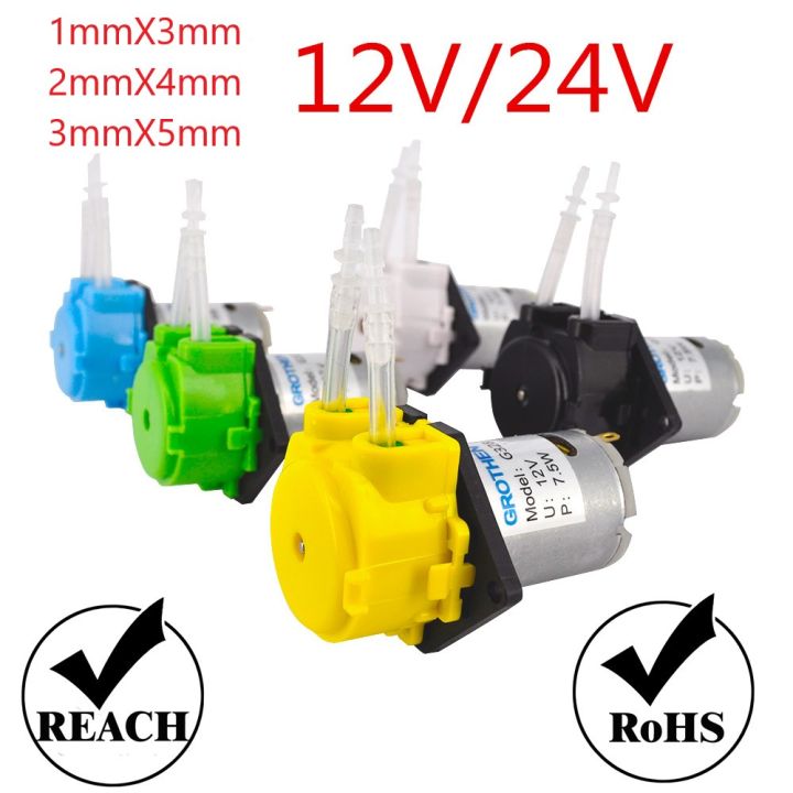 GROTHEN Mini peristaltic pump dosing pump DC 12V/24V Water Liquid Pump ...