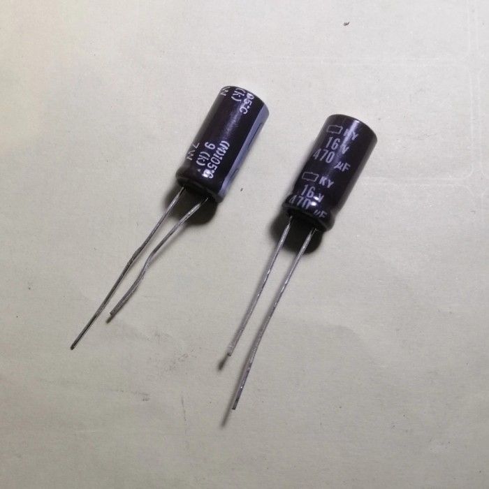 20 Buah 20Pcs Elco 470uf 16v Electrolytic Condensator Kapasitor 470 ...