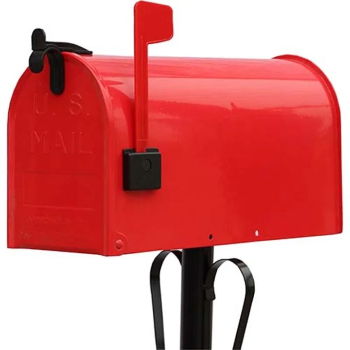 American Style Post-Mount Mailboxes Stand Floor Metal Postbox Outdoor ...