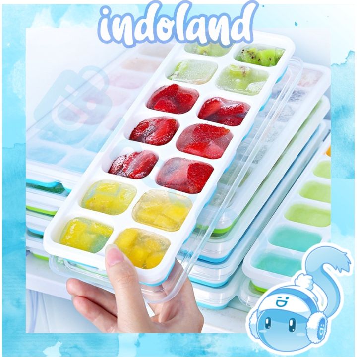 ☀ INDOLAND ☀ R823 Cetakan Es Silikon 6 Cube Jumbo / Cetakan Tempat Es ...