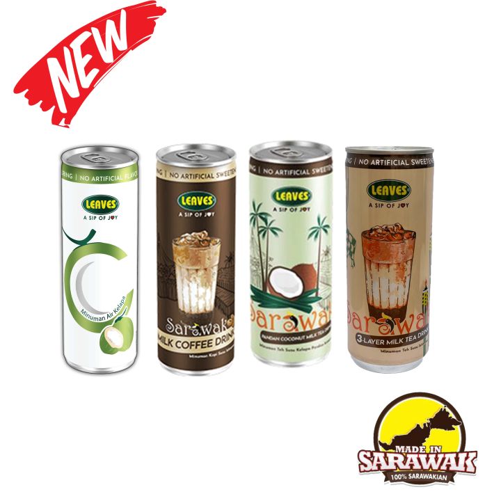 Air Tin Leaves Sarawak Teh Susu 240ml - 3 Layer Sarawak Milk Tea ...