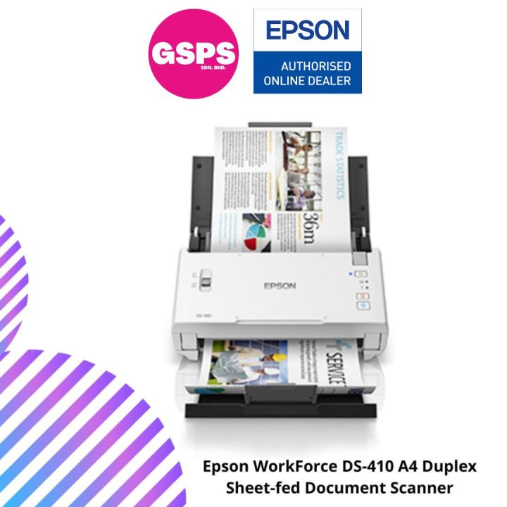 Epson WorkForce DS-410 A4 Duplex Sheet-fed Document Scanner | Lazada