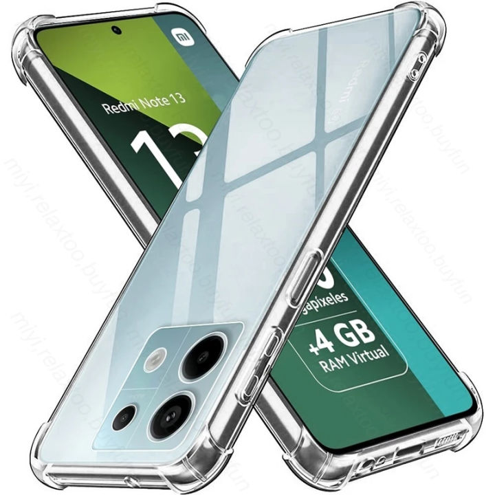 For Xiaomi Redmi Note 13 Pro 4G/5G Flexible Soft Rubber Crystal Clear ...