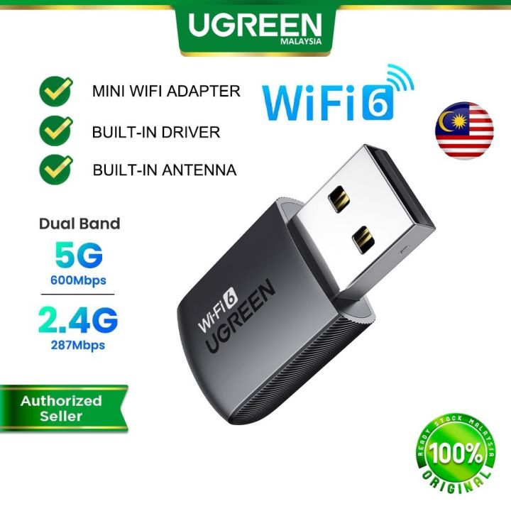 UGREEN USB WiFi 6 Adapter AX900 Dual Band 5G 2.4G WiFi Receiver Mini Dongle Wireless USB Network ...