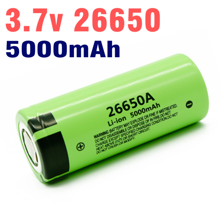 Pin 3.7v 26650 pana.sonic dung lượng 5000mah 2 đầu phẳng dùng làm sạc ...