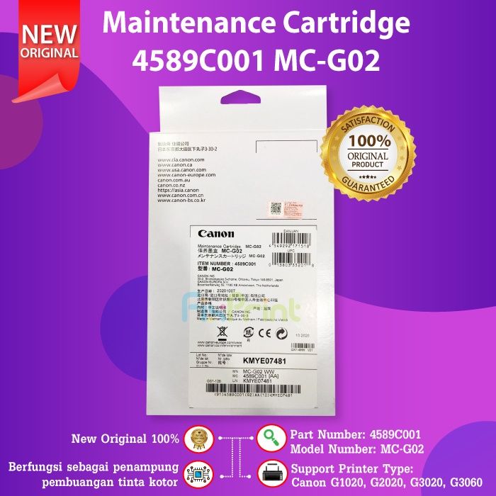 Maintenance Cartridge MC-G02 Busa Pembuangan Tinta Cartridge Canon ...
