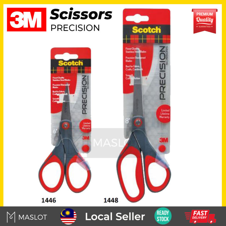 3M Scotch™ Scissors 6" or 8’’ Precision Titanium (1446/1448) | Lazada