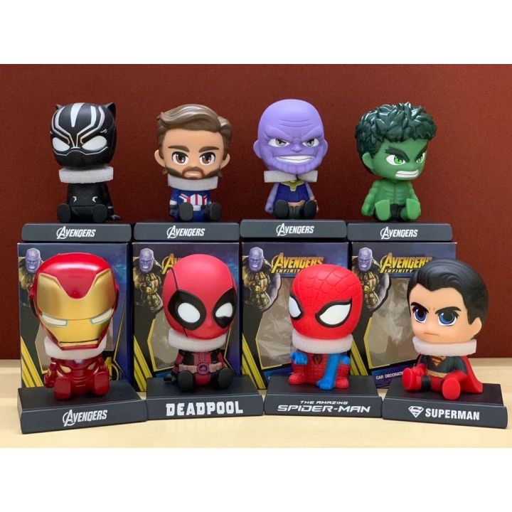 BOBBLE HEAD SUPERHEROES AVENGERS & CARTOON CHARACTERS | Lazada