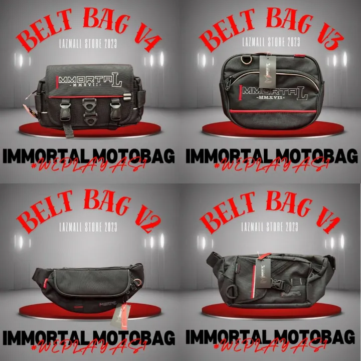 Immortal Motobags Motorcycle Waist bag/Belt Bag V1, V2, V3, V4 Black ...