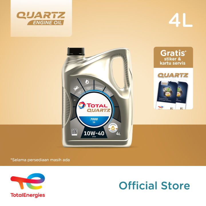 TotalEnergies - Quartz 7000 10W-40 SN/CF Oli Mesin Mobil 4L | Lazada Indonesia