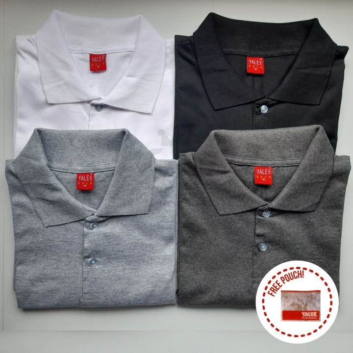 **POLO SHIRT**YALEX Plain POLO SHIRT UNISEX - BASIC COLORS | Lazada PH
