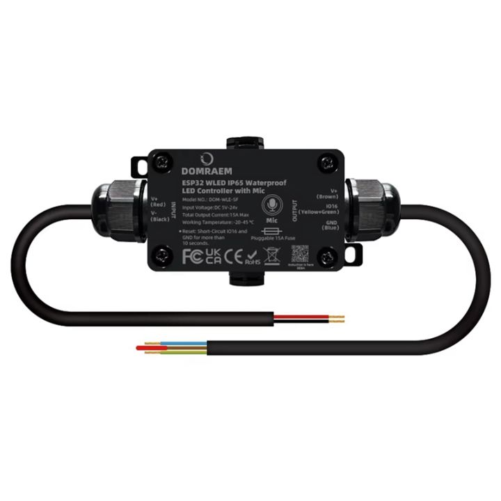 LED Strip Controller WLED LED Mic Controller Outdoor Waterproof ESP32 ...