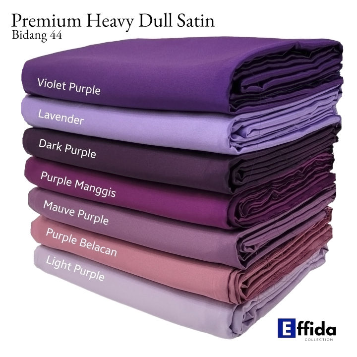 Kain Pasang Premium Heavy Dull Satin Variasi Warna Purple Bidang 44 ...