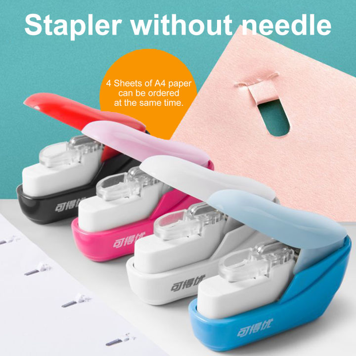 No Nails Stapler Ergonomic Labor-saving No Damage Binding Multi-use ...