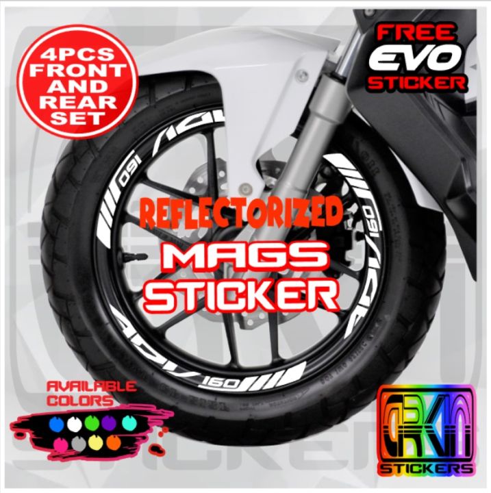 Honda Adv 160 mags sticker 4pcs set front and rear sticker | Lazada PH