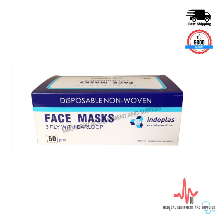 Indoplas Facemask 3ply- Original (50PCS/BOX) | Lazada PH