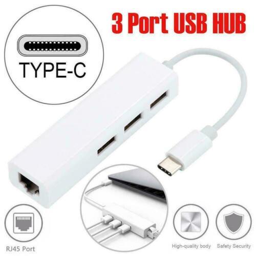 V.TOP Adaptor Ethernet Tipe C 3Port Ke RJ45, Adaptor Ethernet Tipe USB ...