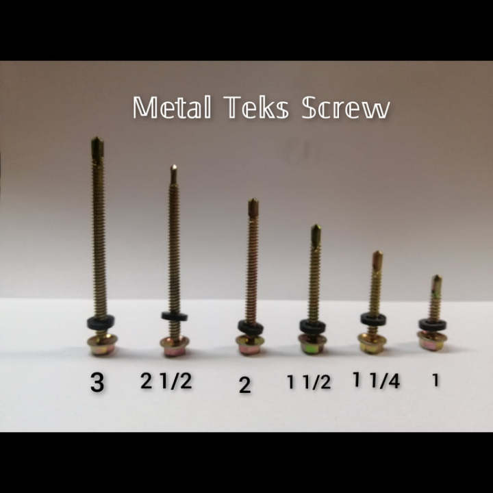 Tekscrew/Tek Screw for Metal - size 1; 1-1/4; 1-1/2; 2; 2-1/2; 3 ...