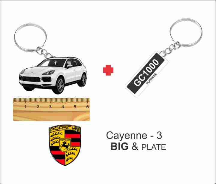 Porsche Cayenne -3 white keychain 2d | Lazada