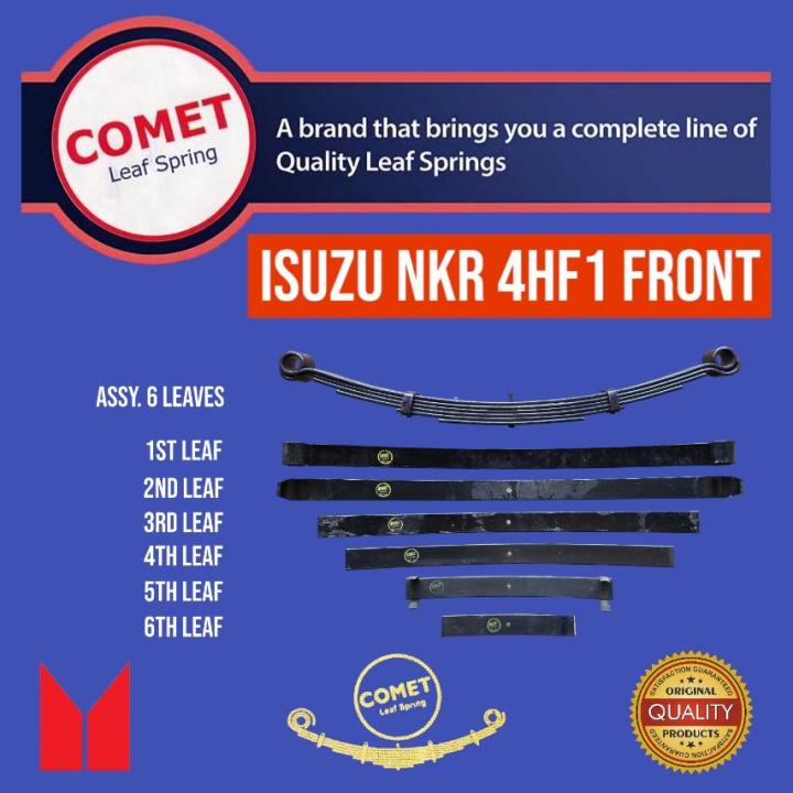 Leaf Spring for Isuzu NKR 4HF1 Front 6 Leaves (Molye) (1473) | Lazada PH