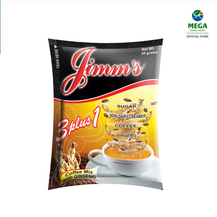 Jimm's Coffee Mix | 3+1 Coffee with Ginseng 20g by 12s - Bundles of 48 ...