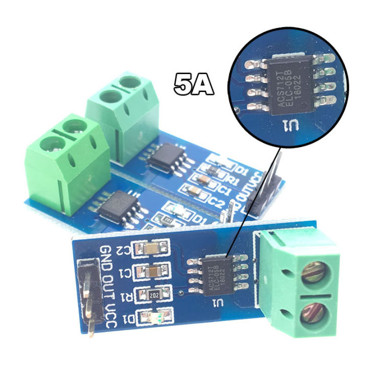 Ac Dc Current Detection Board 5a 20a 30a Hall Current Sensor Module Acs712 Model For Arduino