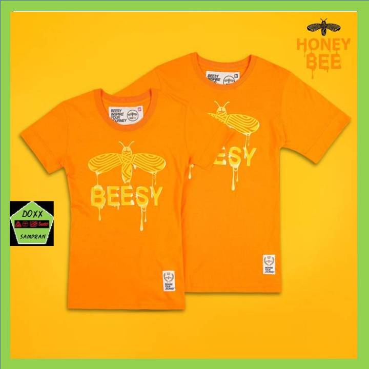 Beesy เสื้อคอกลม ชาย หญิง รุ่น Honey bee สีเหลือง | Lazada.co.th