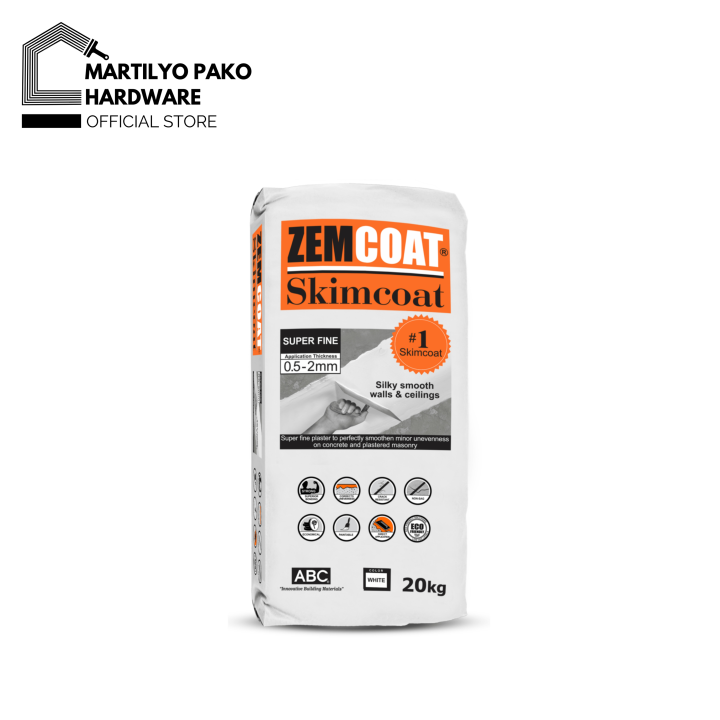 ABC Zemcoat Skimcoat 20kg White/Gray | Lazada PH