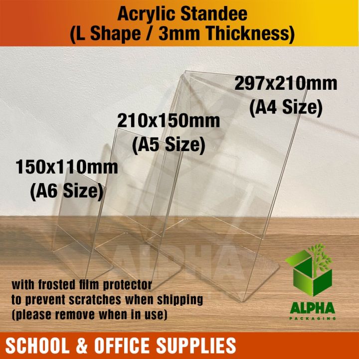 A6 A5 A4 Acrylic Display Stand Business Flyer Stand Household Plastic Brochure Holder | Lazada PH