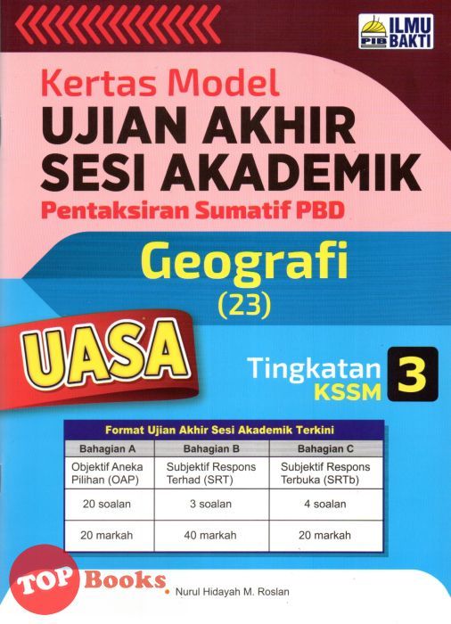 Topbooks Ilmu Bakti Kertas Model Uasa Pentaksiran Sumatif Pbd