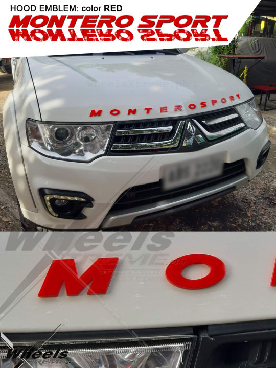 HOOD EMBLEM for MONTERO SPORT gloss RED finish | Lazada PH