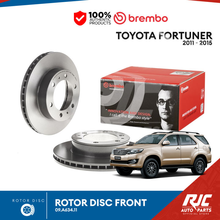 BREMBO ROTOR DISC TOYOTA FORTUNER FRONT 2011-2015 1set | Lazada PH