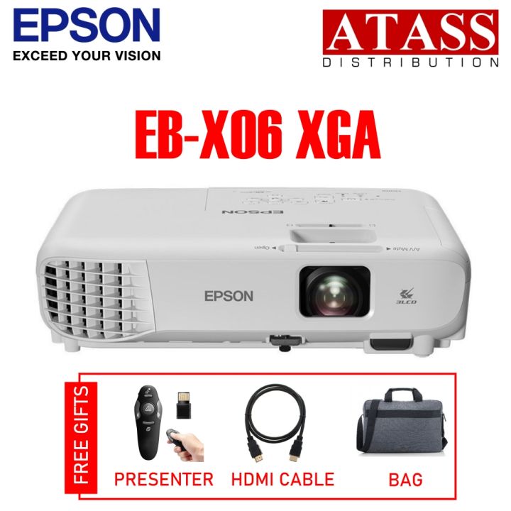Epson EB-X06 XGA 3600 Lumens 3LCD Business Multimedia Projector ...