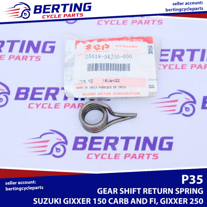 SGP GEAR SHIFT RETURN SPRING Suzuki Gixxer 150 Genuine 25518-34J00-000 ...